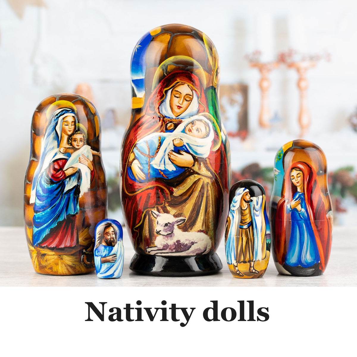 Nativity nesting dolls | Nativity nesting doll set | Firebirdworkshop ...